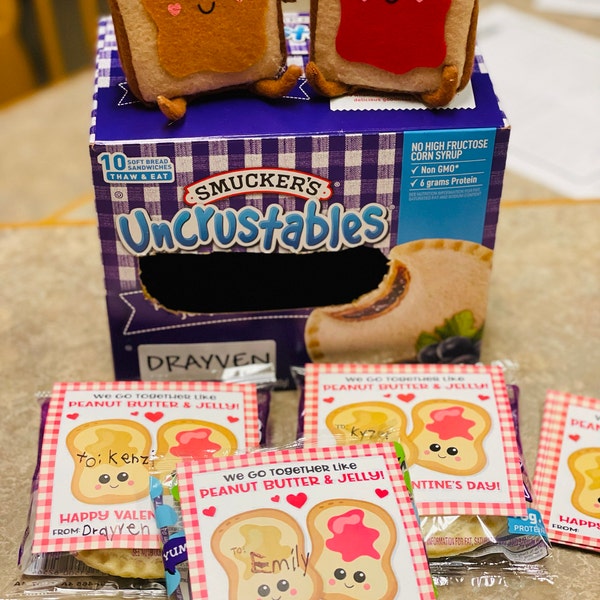 PRINTABLE We Go Together Like Peanut Butter & Jelly! Happy Valentine's ...