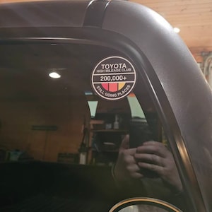 Toyota High Mileage Club Vinyl Sticker 4WD 4X4 Japanese Vintage Retro ...
