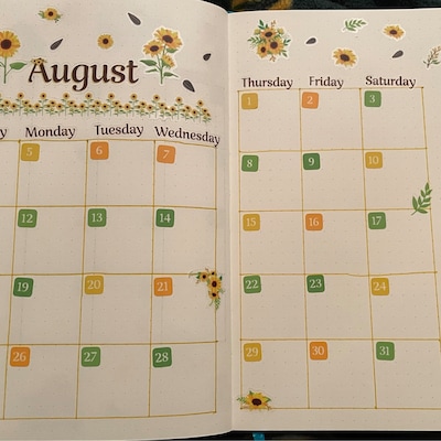 July Bullet Journal Sticker Sheet Basics Patriotic Stickers for Your ...