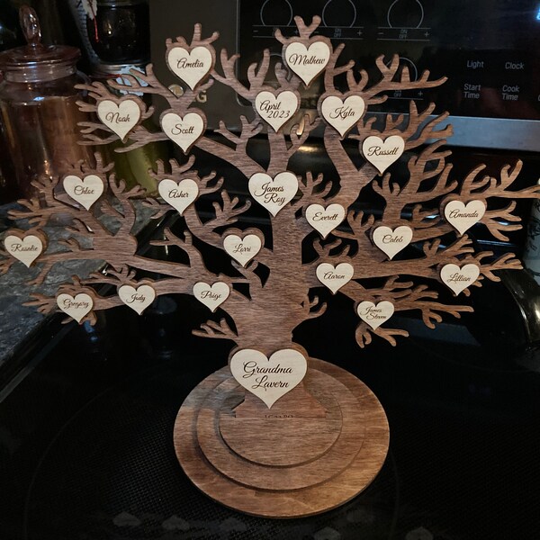 Personalized Free Standing Family Tree, Mother's Day, Wedding ...