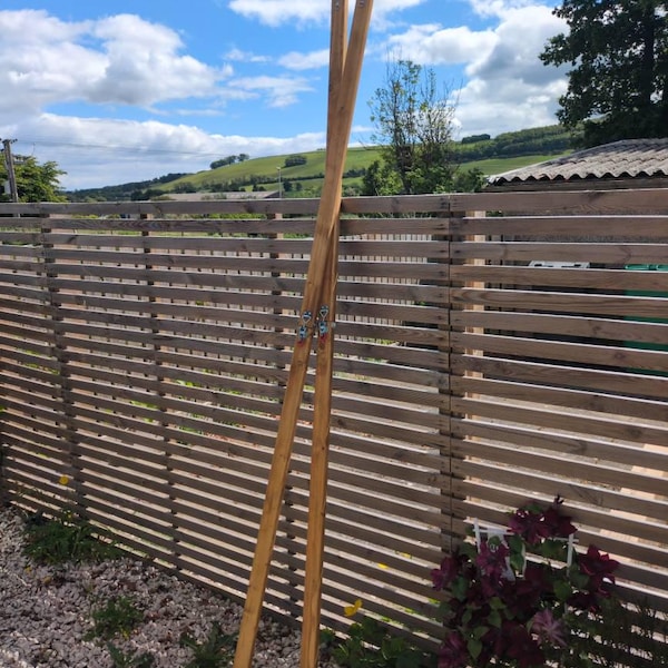 Washing Clothes Line Prop Pole Eau De Nil Green Wooden | Collapsible ...