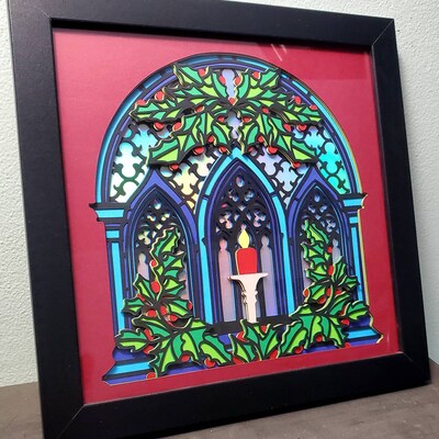 3D JOY SVG Christmas Shadow Box Svg Cricut Files Cardstock - Etsy UK