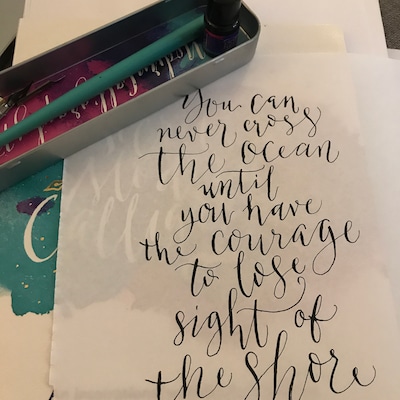 Kid's Brush Lettering Calligraphy Starter Kit - Etsy