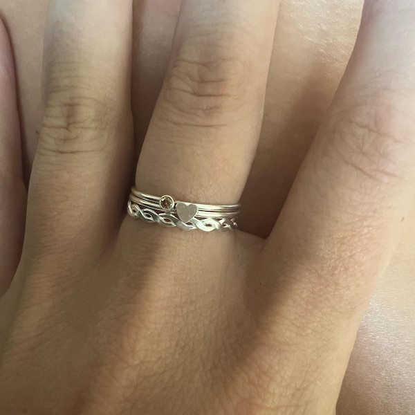 Personalized Name Rings | Gold Cursive Rings for Mom | Unique Two Kids ...