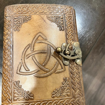 Hibiscus Leaf Leather Spell Book Journal Eco Friendly Handmade - Etsy