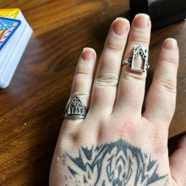 Cathedral Window Adjustable Ring/window Ring/vintage Style - Etsy