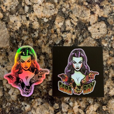 Hologram Stickers Vampira Goth Goddess Heavy Duty Vinyl - Etsy