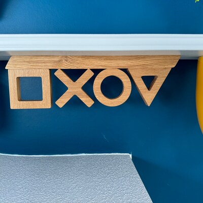 Wooden Playstation Stand With Cutout Effect Ps Logo Sign Ps5 Ps4 Gaming ...