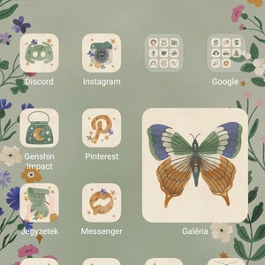 Watercolor Wildflowers App Icons Flower iPhone Icons Ios 14 Theme ...