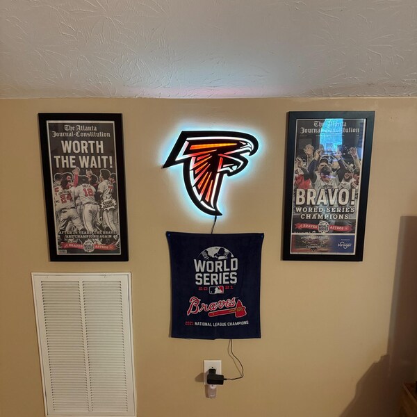 Chicago Cubs LED Lighted Sign, Baseball Team Emblem Illuminated Wall ...