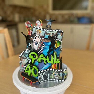 10pcs Blue Butterfly Cake Topper Set With Wire Sticks and Glue Dots ...