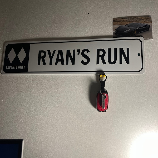 Double Diamond Experts Only Ski Sign, Personalized Peak Name Mountain ...