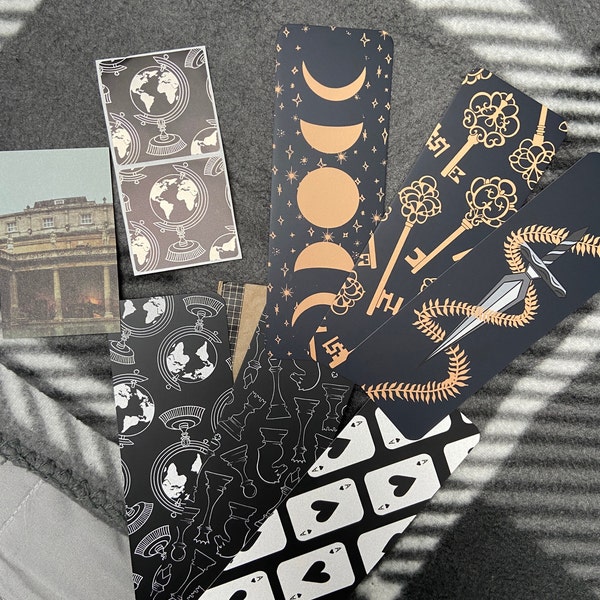 Black and White Bookmarks | Set of 3 | Individual | Gift for Readers ...