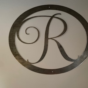 28 Inch Circle Monogram Metal Sign 28 Inch-round Monogram Metal Sign ...