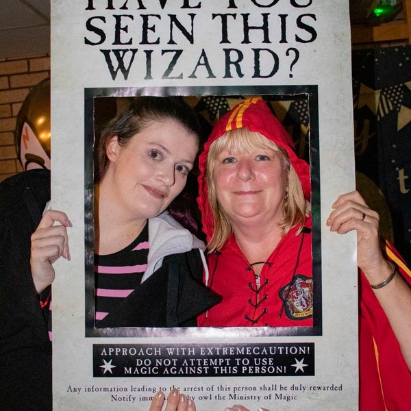 Wizard Wanted Poster Photo Booth Prop: Halloween Party (digital ...