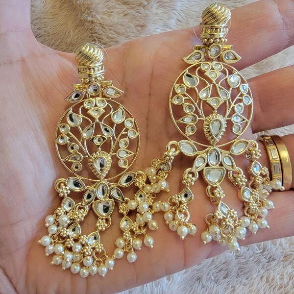 Pakistani Indian Punjabi Gold Polki Nath Nose Ring Nathni Dilkash ...