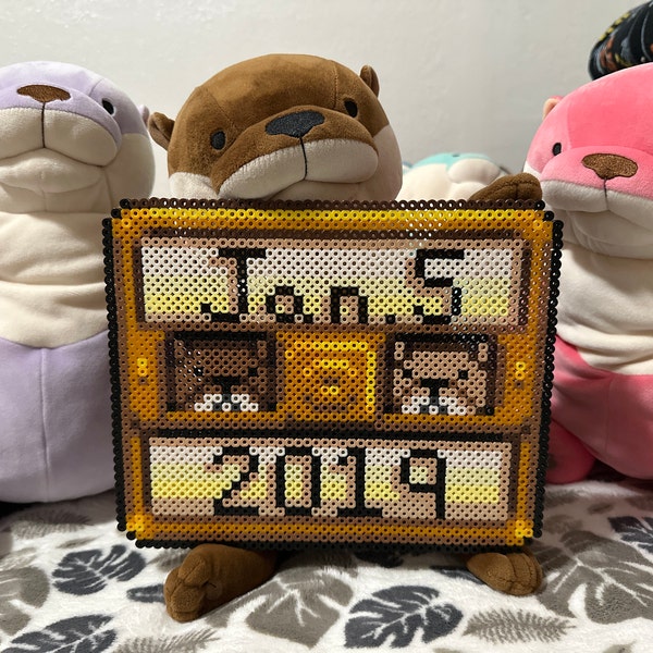 Stardew Valley: Anniversary Clock | Perler Bead Art | Magnets ...