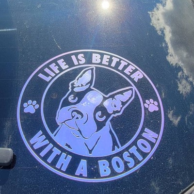 Personalized Life is Better With A Boxer Vinyl Decal, Indoor/outdoor ...