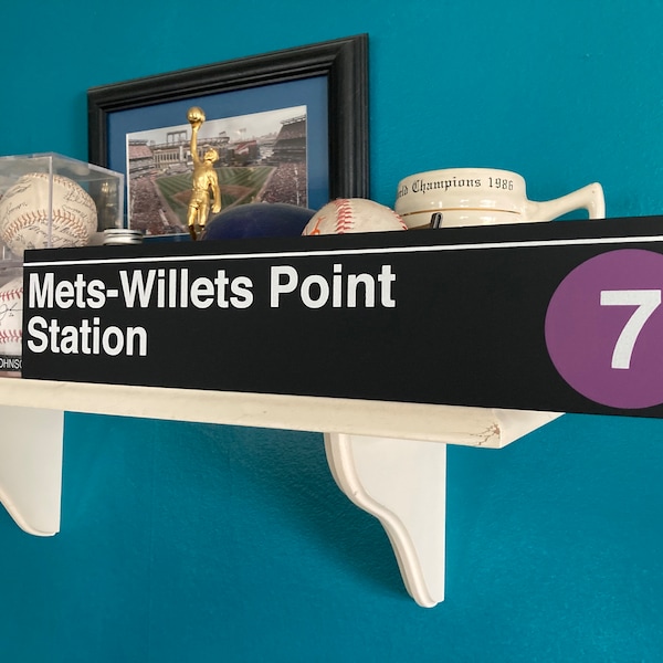 Mets-willets Point Station - New York City Subway Sign - Wood Sign - Etsy