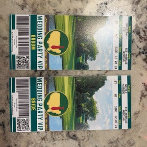 Groomsmen Proposal Ticket Golf, Personalized Masters Groomsmen Gift ...