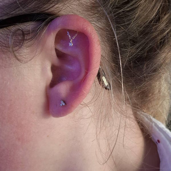 14K Solid Gold Barbed Wire Septum Ring, Gold Seam Hoop Ring, Helix Hoop ...