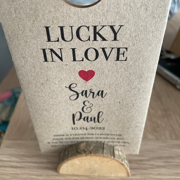 Personalised Scratch Card Wedding Favours | Rustic | Wedding - Etsy UK