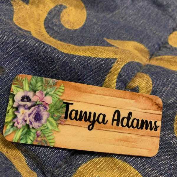 Teacher Name Tag, Name Badge, Personalized Custom ID Tag, Magnetic ...