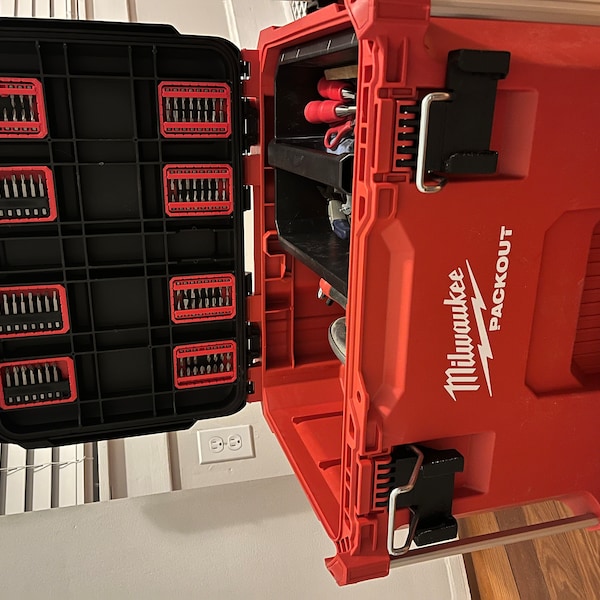 Bit Holders-milwaukee Packout Rolling Toolbox Lid Bit Holders, Impact ...