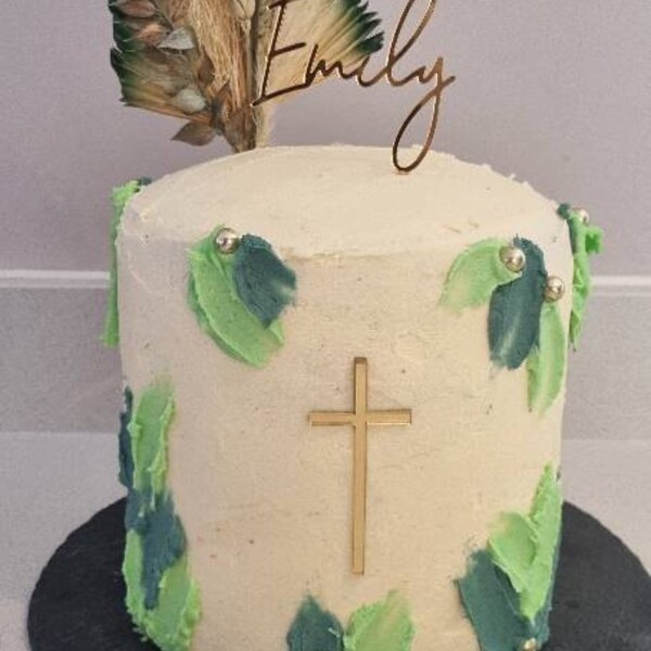 Personalised Christening or Baptism Cake Topper Bundle, Name Cake ...