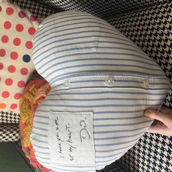Heart MEMORY Pillow, Memory Cushion, Loss of Father, Custom Pillow ...