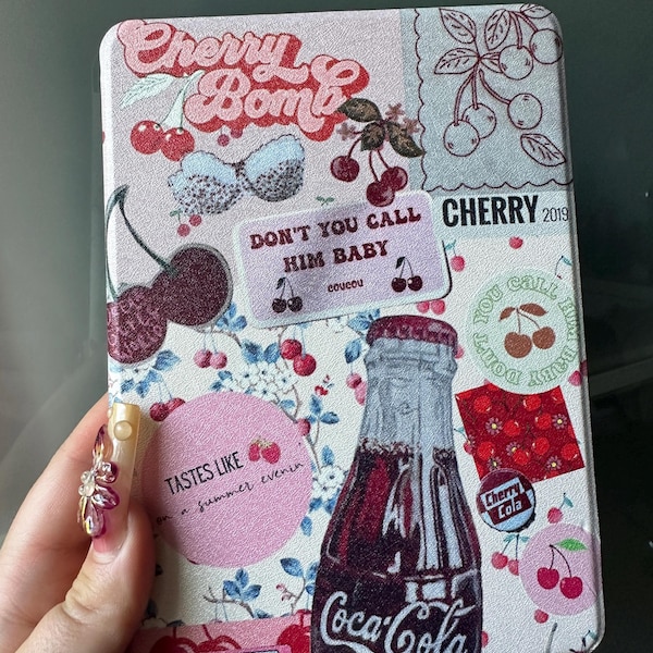 Cute Ginger Cat Pink Kindle Case Custom for Paperwhite 1/2/3/4, Kindle ...