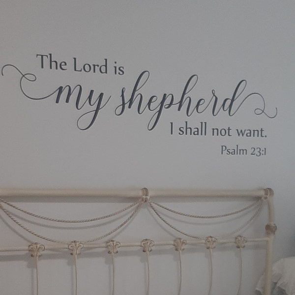 Vinyl Wall Art Decal | Psalm 23:1 | "the Lord is My Shepherd I Shall ...