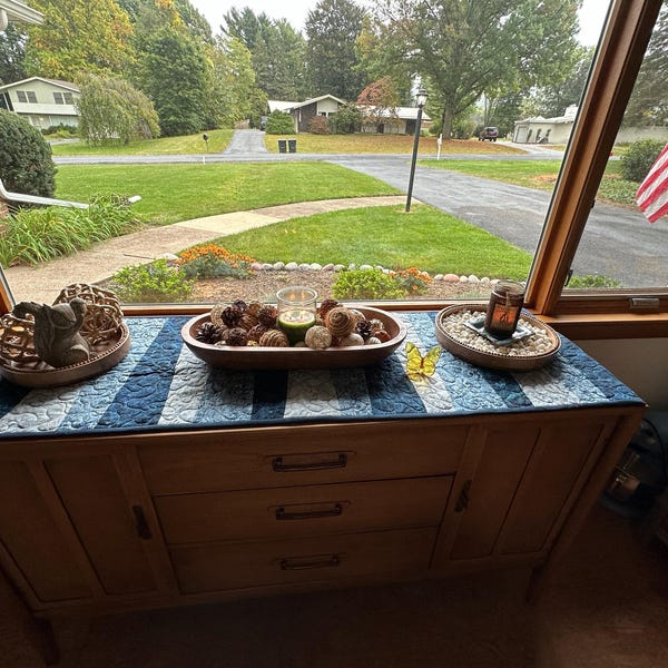 Quilted Table Runner, Quilted Fall Table Runner, Fall Runner, Quilted ...