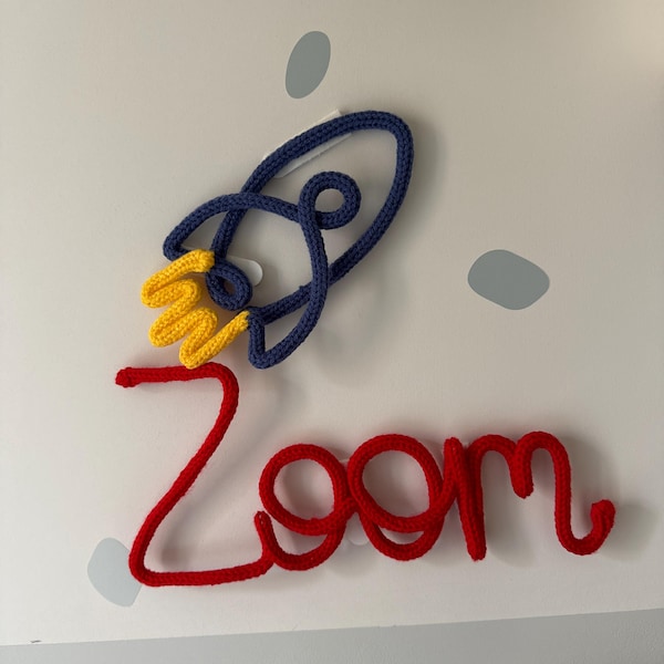 Knitted Name Sign,custom Wire Name,gifts for Kids,rope Words,nursery ...