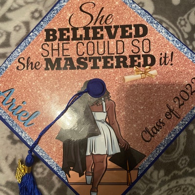 Graduation Cap Topper Label/ MASTERED It - Etsy