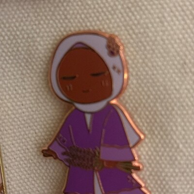 Purple Flowers Hijabi Cute Hijabi Stickers Islamic Stickers Cute Hijabi ...