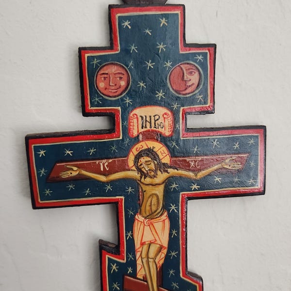 Wooden Crucifix- Jesus on the Cross- Crucifixion- Processional Wooden ...