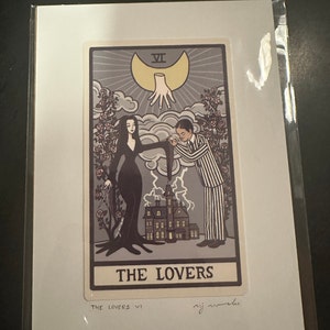 The Lovers VI Tarot Card Art Hand-cut Art Card Mounted on 5x7 Backing ...