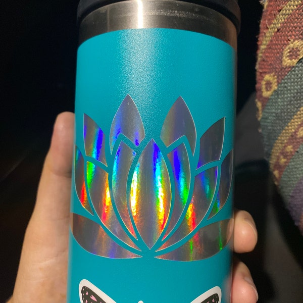 Lotus Sticker, Lotus Decal, Floral Car Window Decal, Lotus Tumbler ...