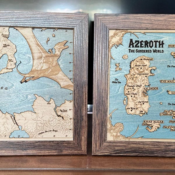 3D Wood Engraved Map of Pantala Wings of Fire Map - Etsy