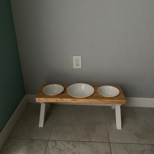 Dog Bowl, DIY Elevated Dog Feeder Kit! Dog Bowl Stand, Elevated Dog ...