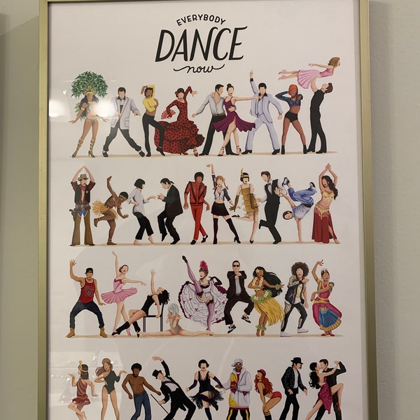 Everybody Dance Now Poster, Pop Culture Art Print, Gift for Her, Fun ...