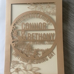 Personalised 18th Papercut Birthday Card Flower Design With | Etsy