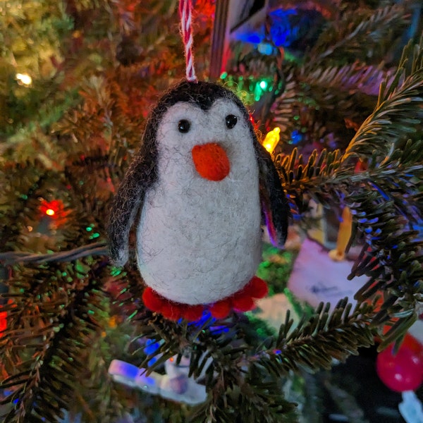 Penguin Tufted Wool Ornament Handmade Fair Trade From Nepal - Etsy