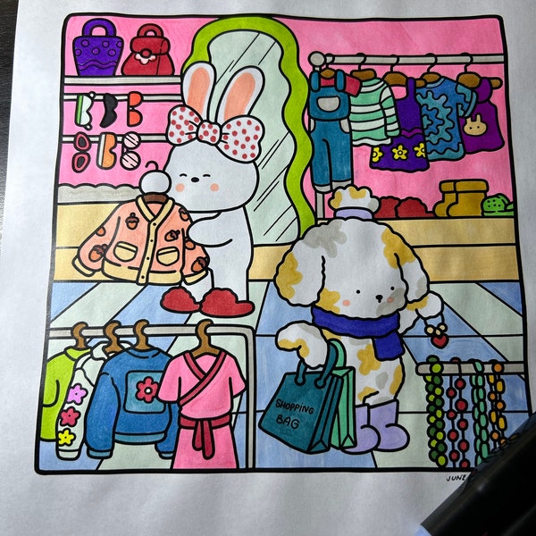 Cozy Friends: Super Cute Animal Characters Coloring Book by Coco Wyo - Etsy