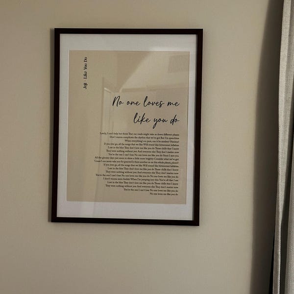 Personalized Lyrics Poster, Printable Wedding Gift, Music Poster ...