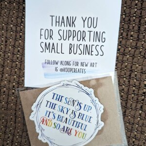 Sun is up Sky is Blue Watercolor Sticker, Dear Prudence Beatles Sticker ...