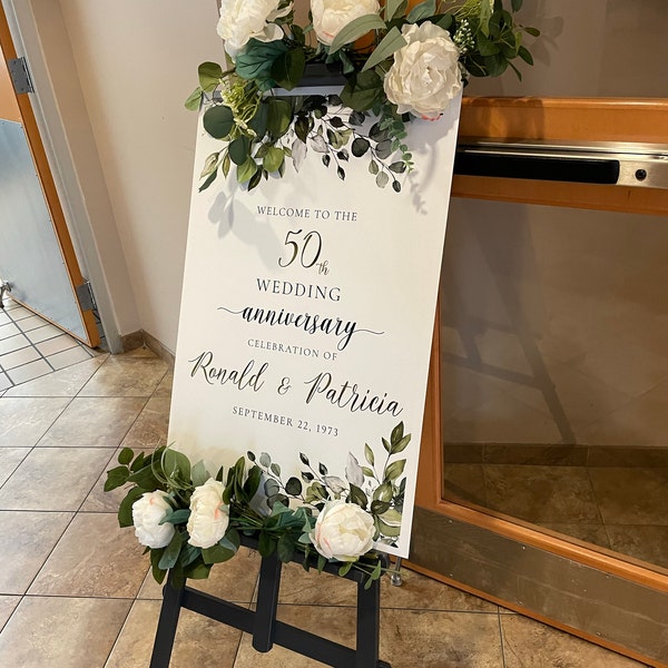 Editable Design, White Roses Seating Chart Welcome Sign Template ...