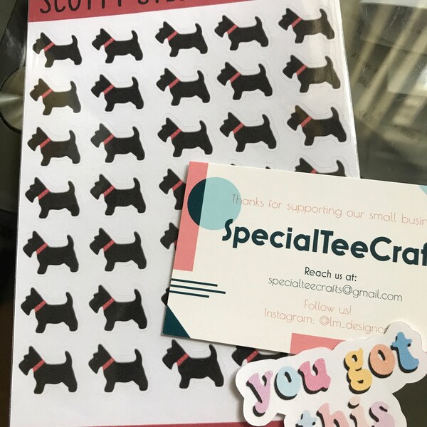 Scotty Dog Sticker Sheet - Scotty Dog Stickers - Etsy