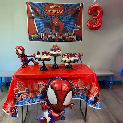 Spider-man Balloon Birthday Party Decorations Spiderman Balloon Marvel ...